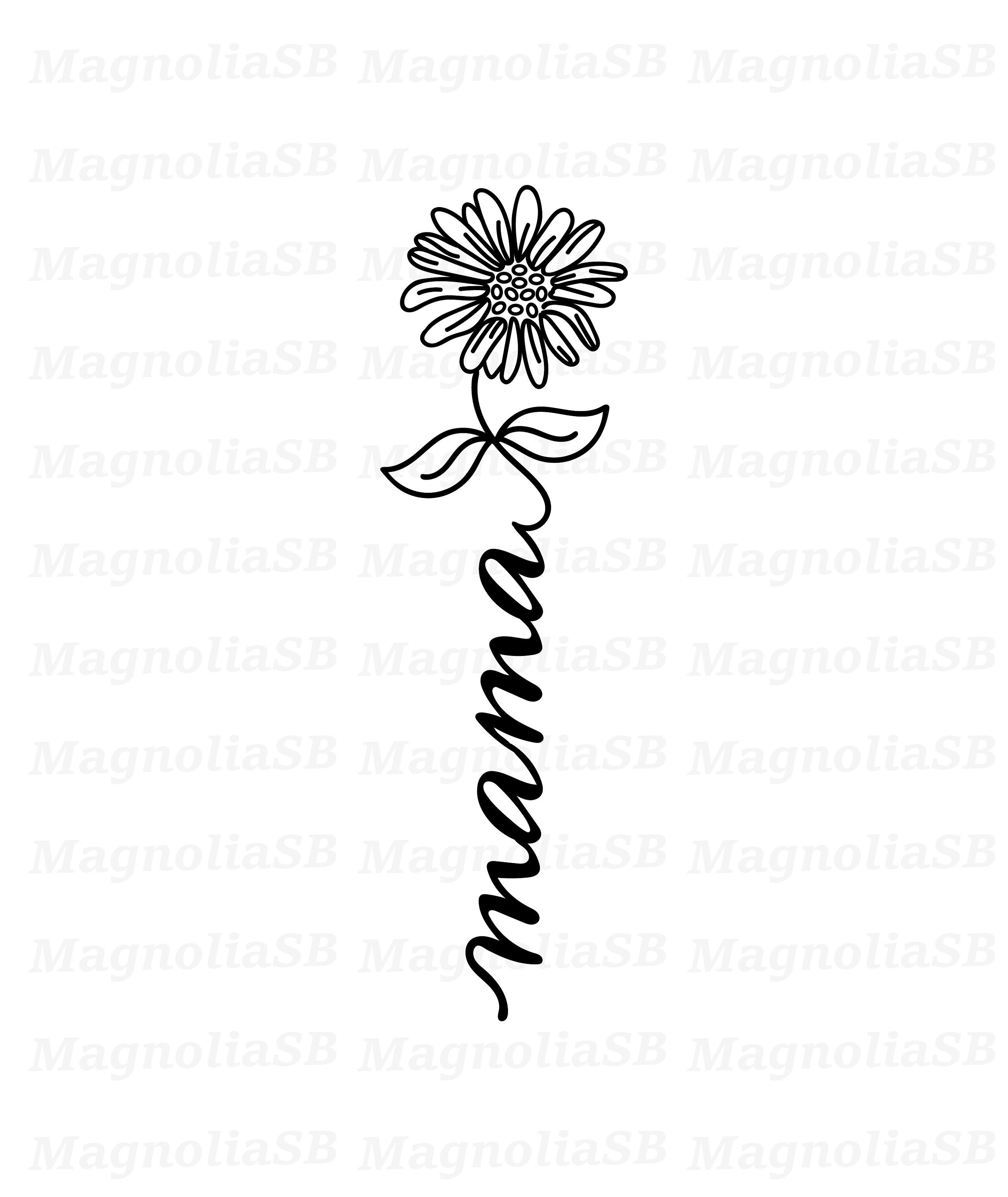 Mama Flower Svg Mama Svg Flower Svg Cut File for Cricut - Etsy