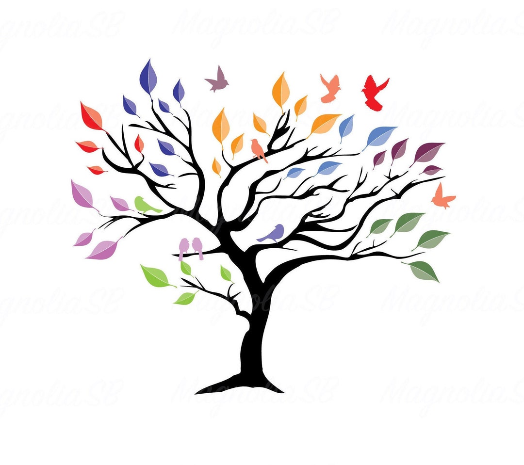 Colorful Tree Drawing