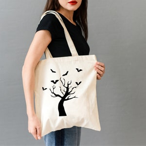 Tree With Bats Svg, Cut File for Cricut, Halloween Svg, Dxf File for ...