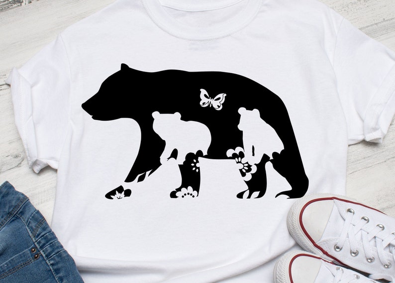 Floral Mama Bear Svg Bear Cubs Svg Bear Svg Flowers Svg | Etsy