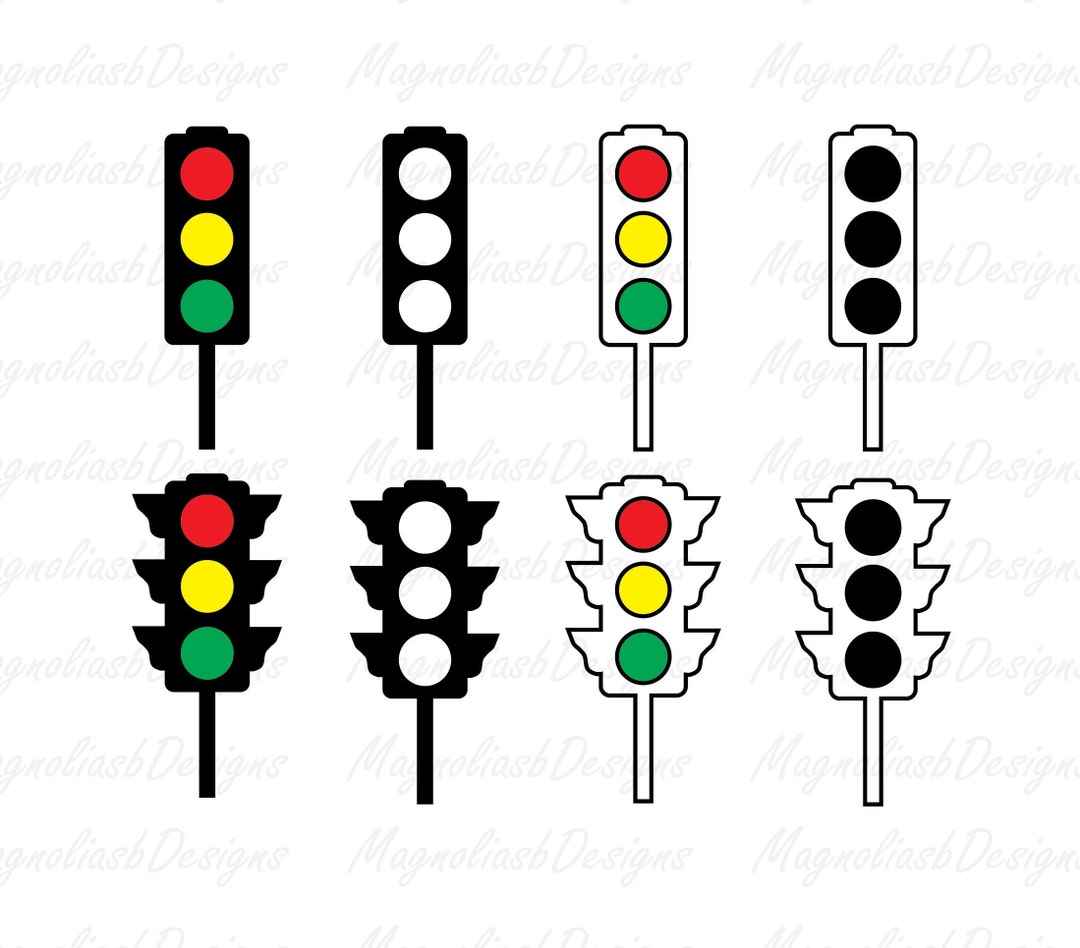 Traffic Light SVG Bundle: Road Sign Cut Files (digital Download) - Etsy