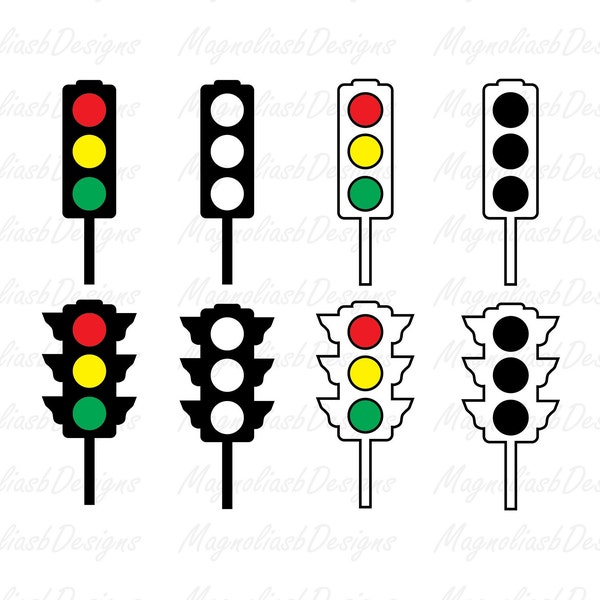 Stop Light Svg - Etsy
