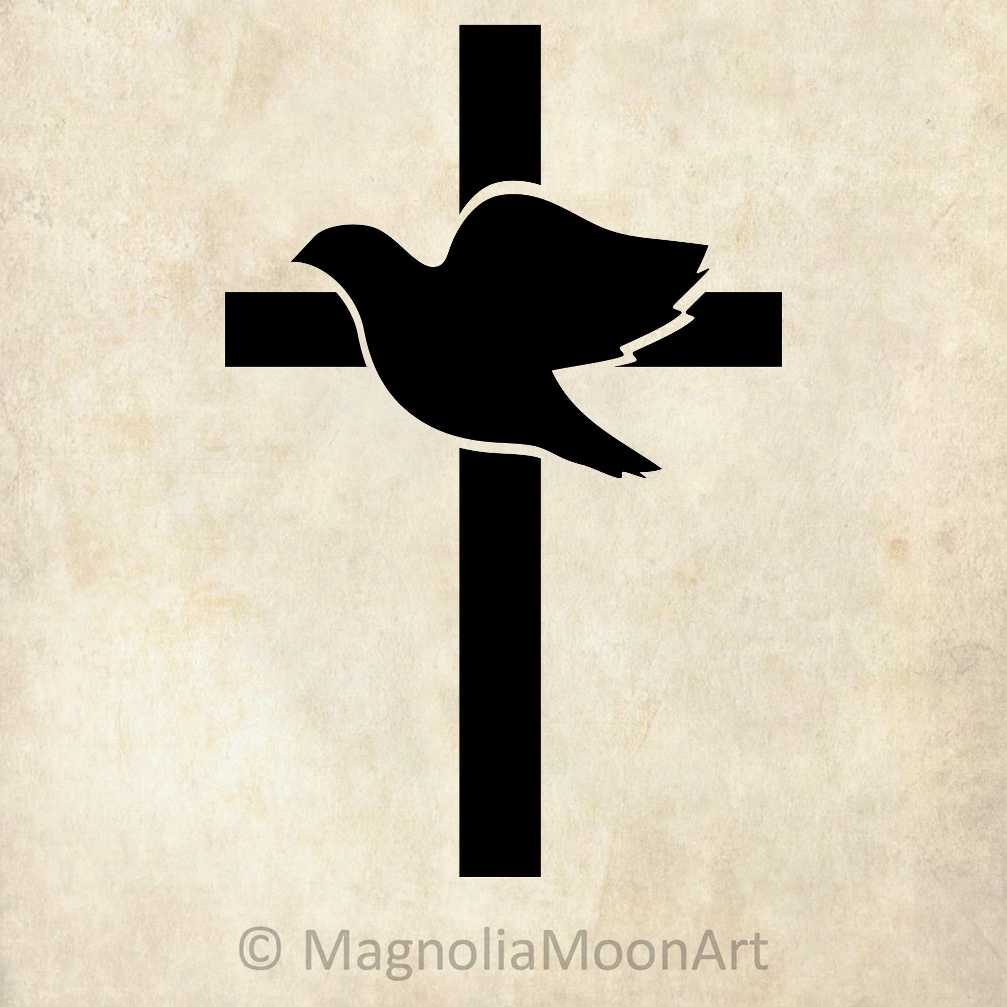 Cross and Dove Svg, Cross Svg, Dove Svg, Christian Symbol Svg ...