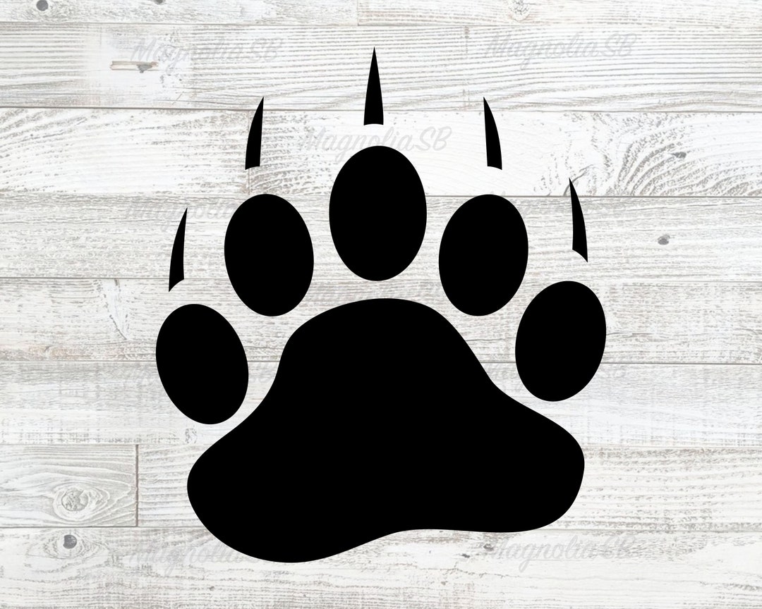 Bear Paw Print SVG, DXF, Bear Paw Svg, Cut File for Cricut, Animal Paw ...