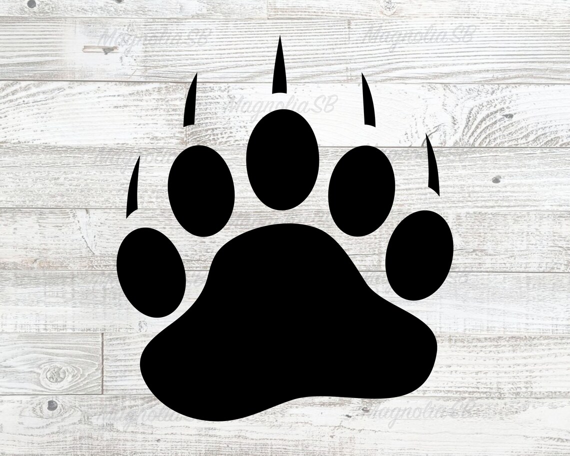 Bear Paw Print SVG DXF Bear Paw Svg Cut File for Cricut - Etsy