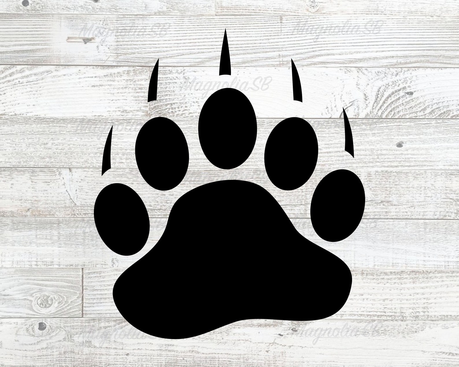 Bear Paw Print SVG DXF Bear Paw Svg Cut File for Cricut - Etsy