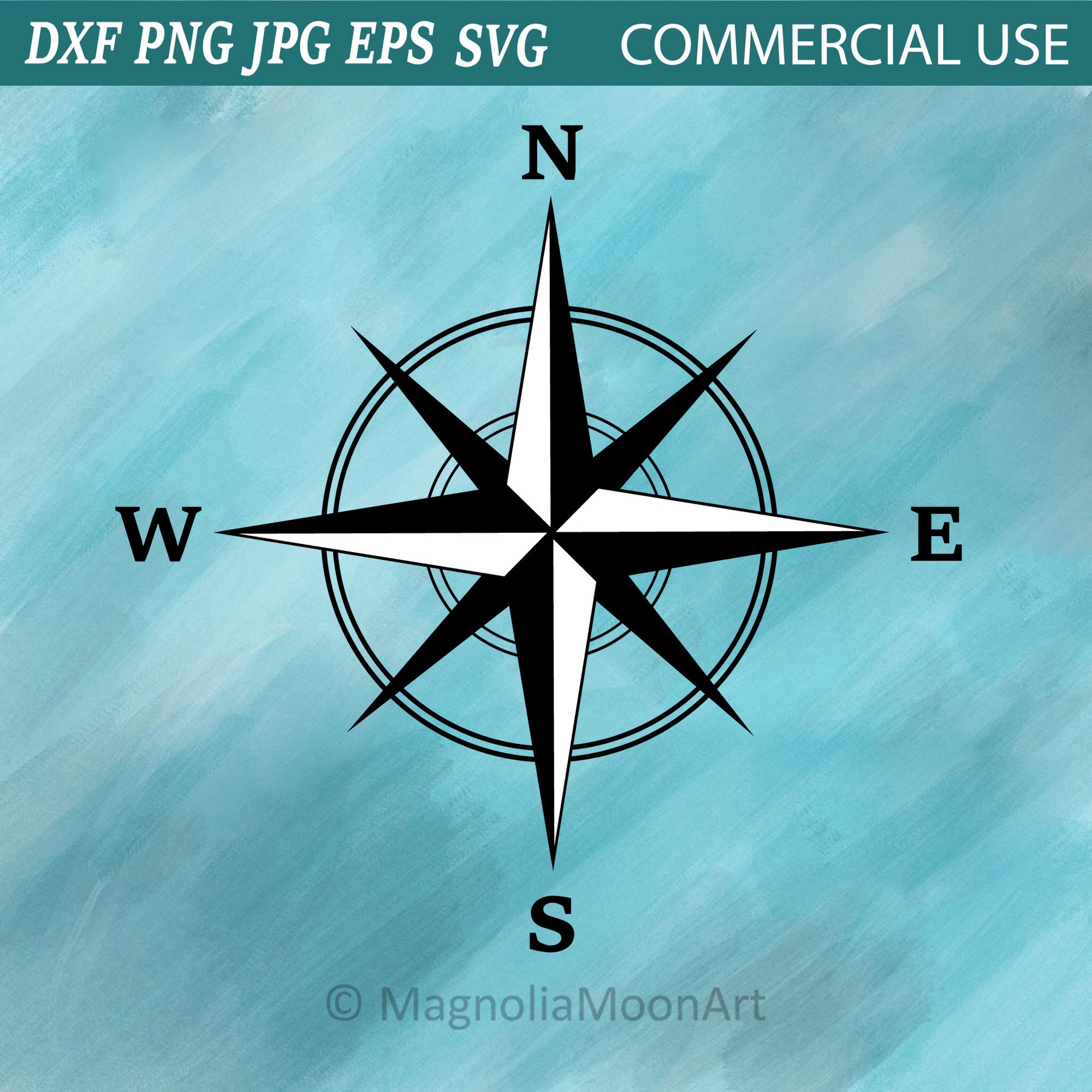 Compass Rose SVG: Nautical Car Decal Cut File (digital Download) - Etsy