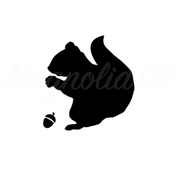 Squirrel Acorn Vector - Etsy