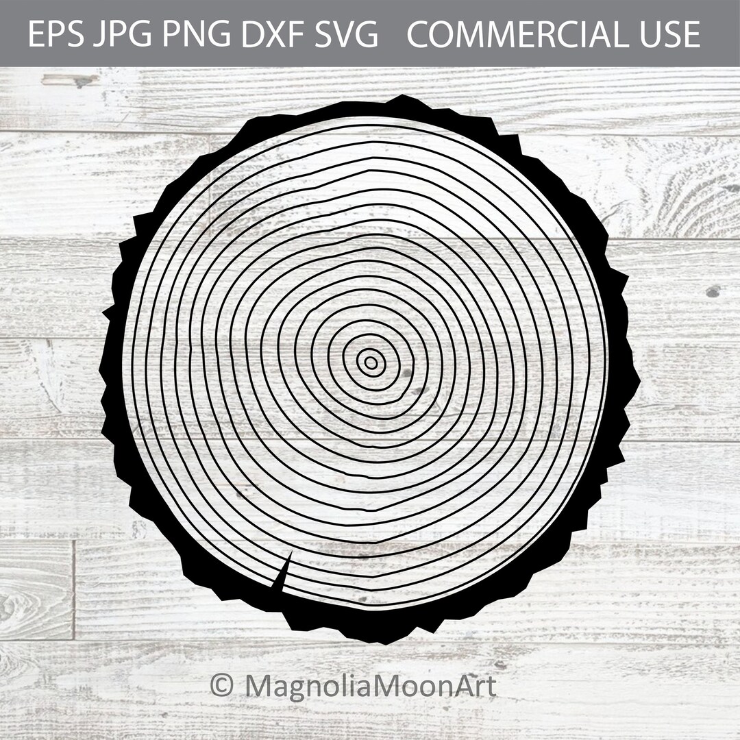 Tree Rings Silhouette Svg, Tree Ring Svg, Tree Cutting, Nature, Forest ...