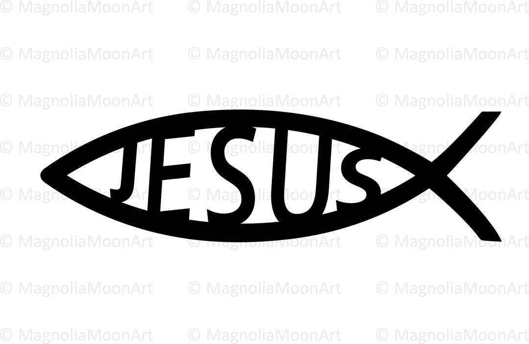 Christian Fish Symbol SVG: Jesus Cut File (digital Download) - Etsy