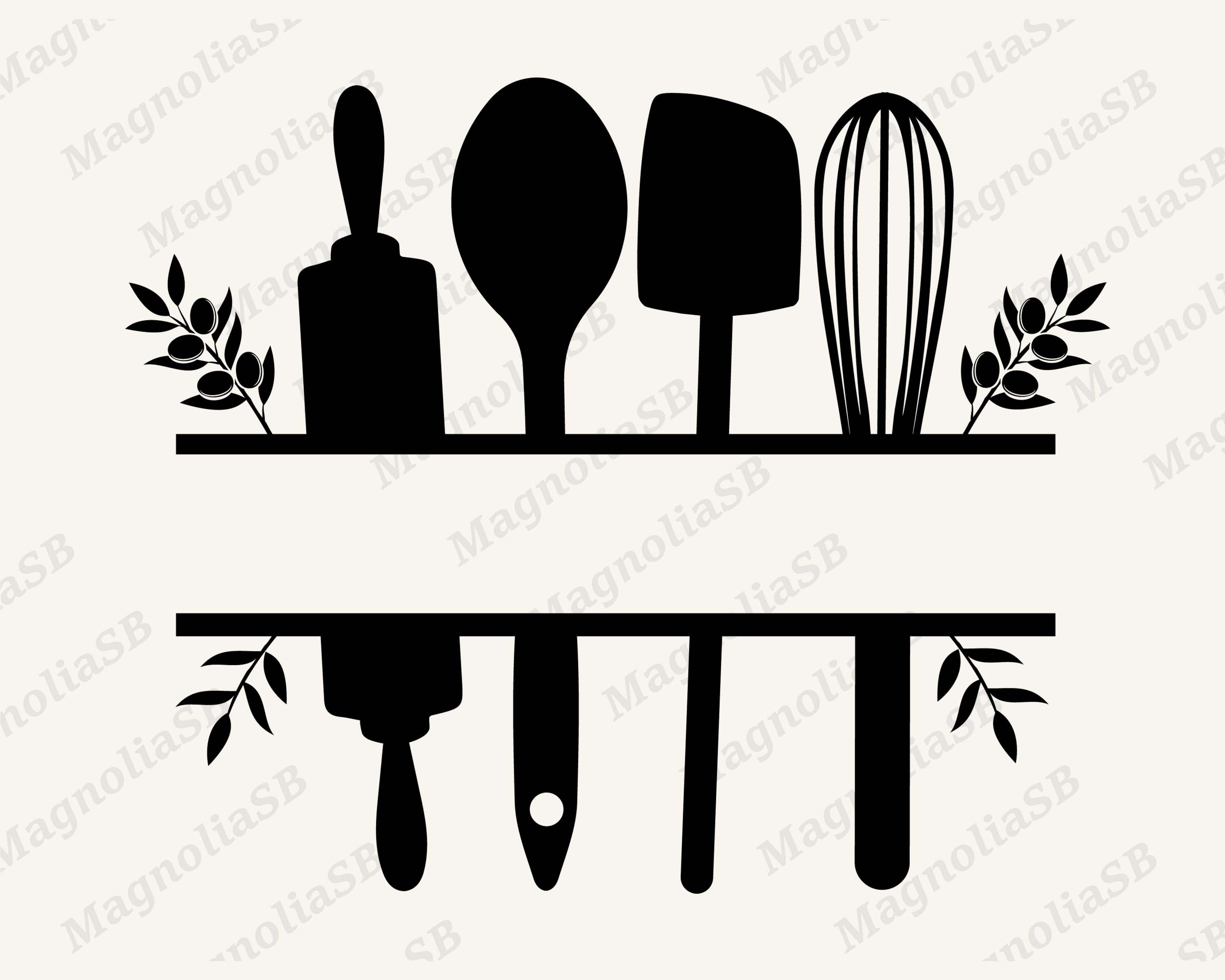 Kitchen Utensils Frame Split SVG Kitchen Split Svg Kitchen - Etsy Australia