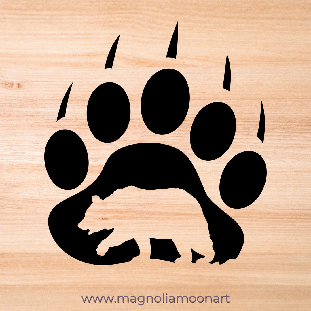 Bear Paw SVG File | Bear Paw Vector Clip Art | Bear Paw Cut File | Bear ...