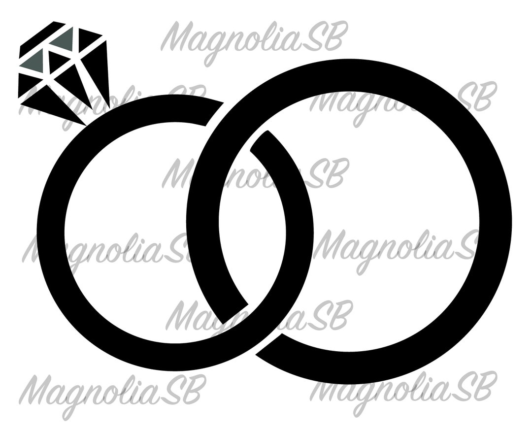 Wedding Rings SVG DXF Wedding Rings Clipart Cutting DXF - Etsy