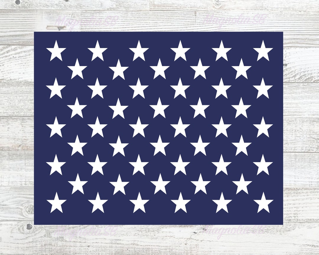 50 Stars SVG, 50 Stars of United States of America Clip Art, Cut File ...