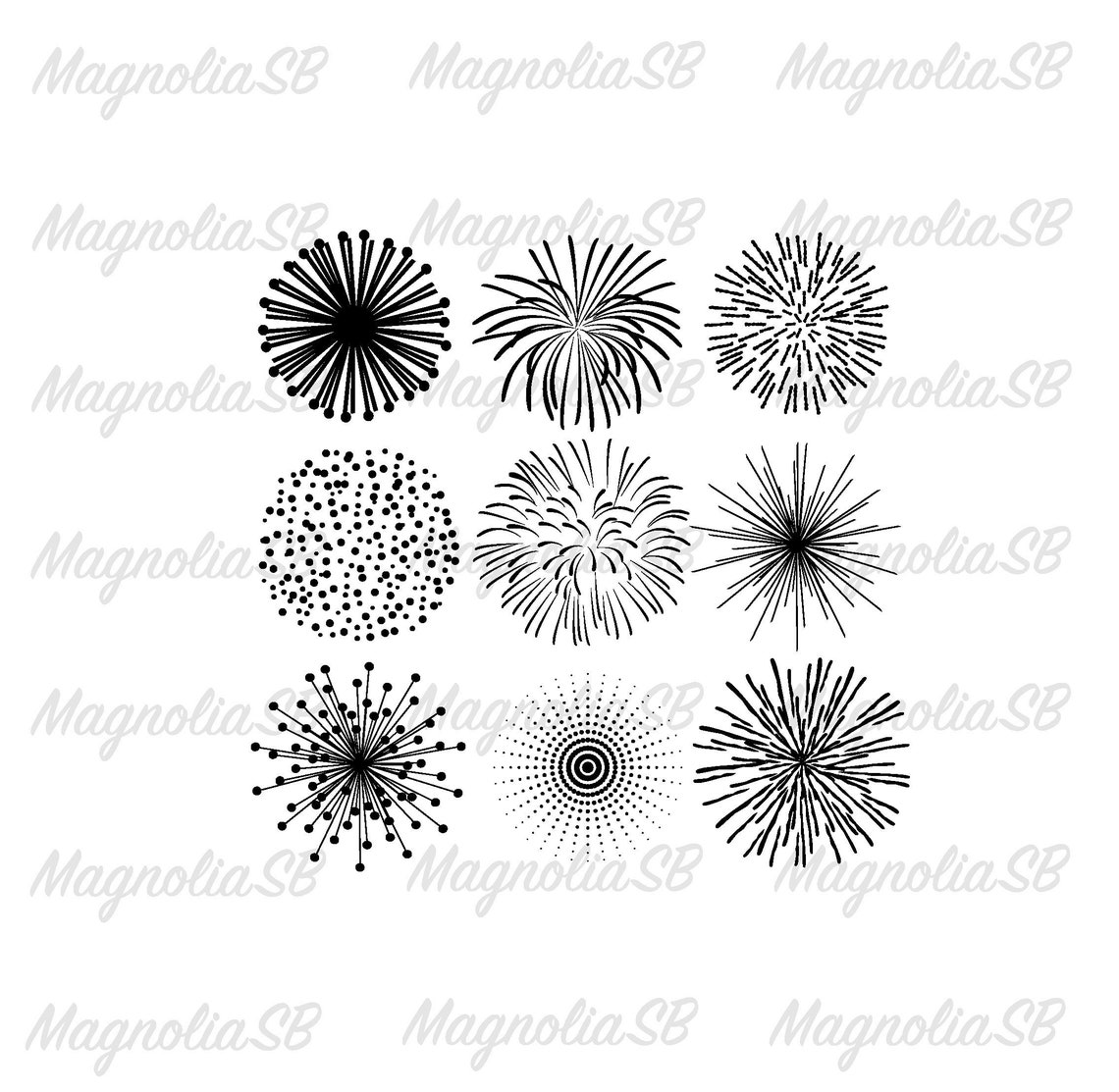 Fireworks Bundle SVG Fireworks DXF Fireworks Clipart | Etsy