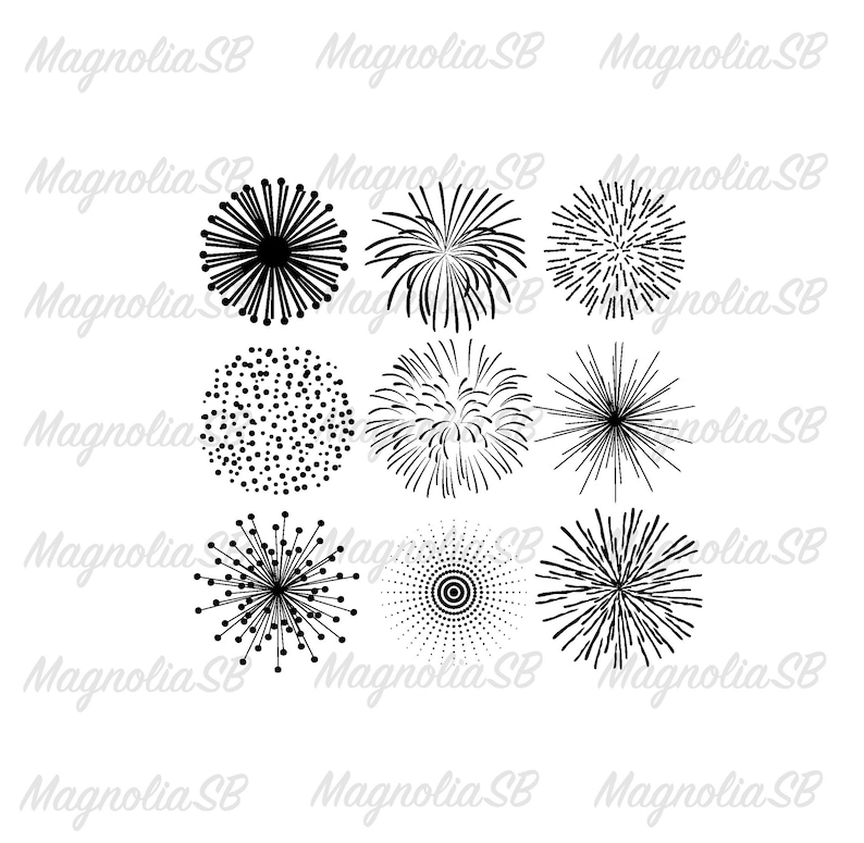 Fireworks Bundle SVG Fireworks DXF Fireworks Clipart | Etsy