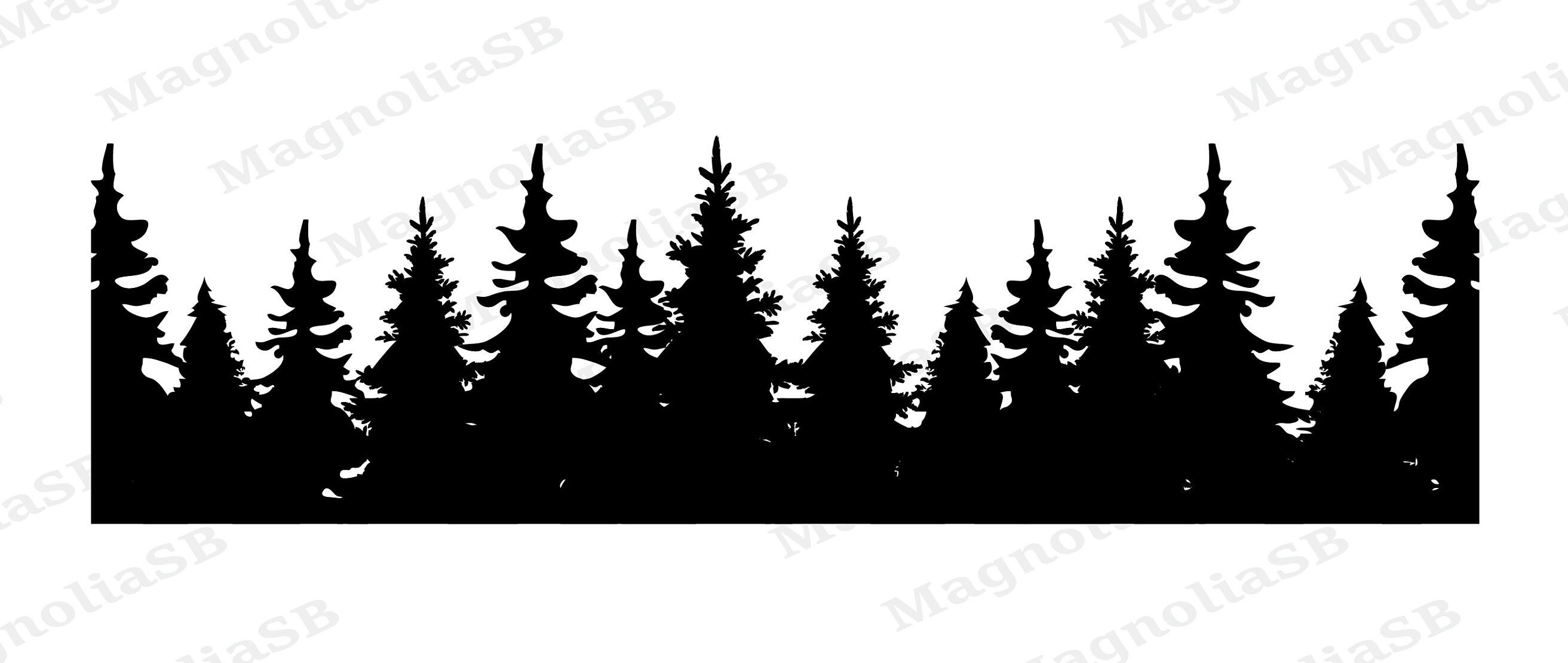 Forest SVG Tree Line Svg Cut File for Cutting Christmas - Etsy Canada