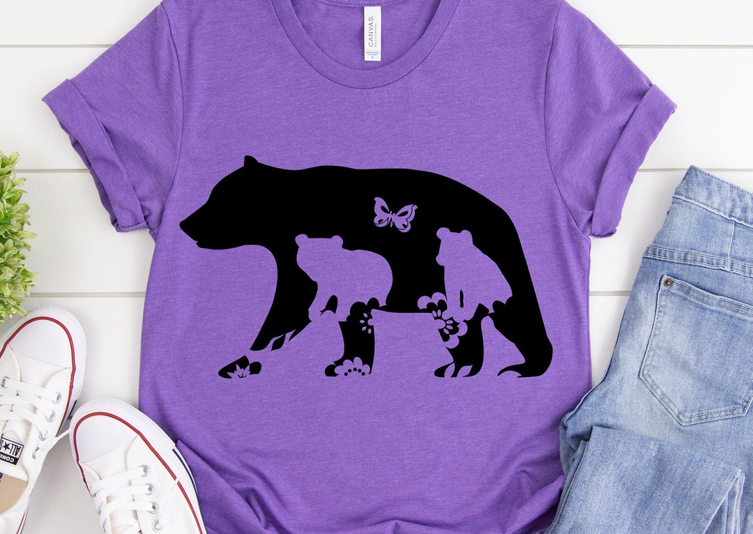 Floral Mama Bear Svg, Bear Cubs Svg, Bear Svg, Flowers Svg, Cut File ...