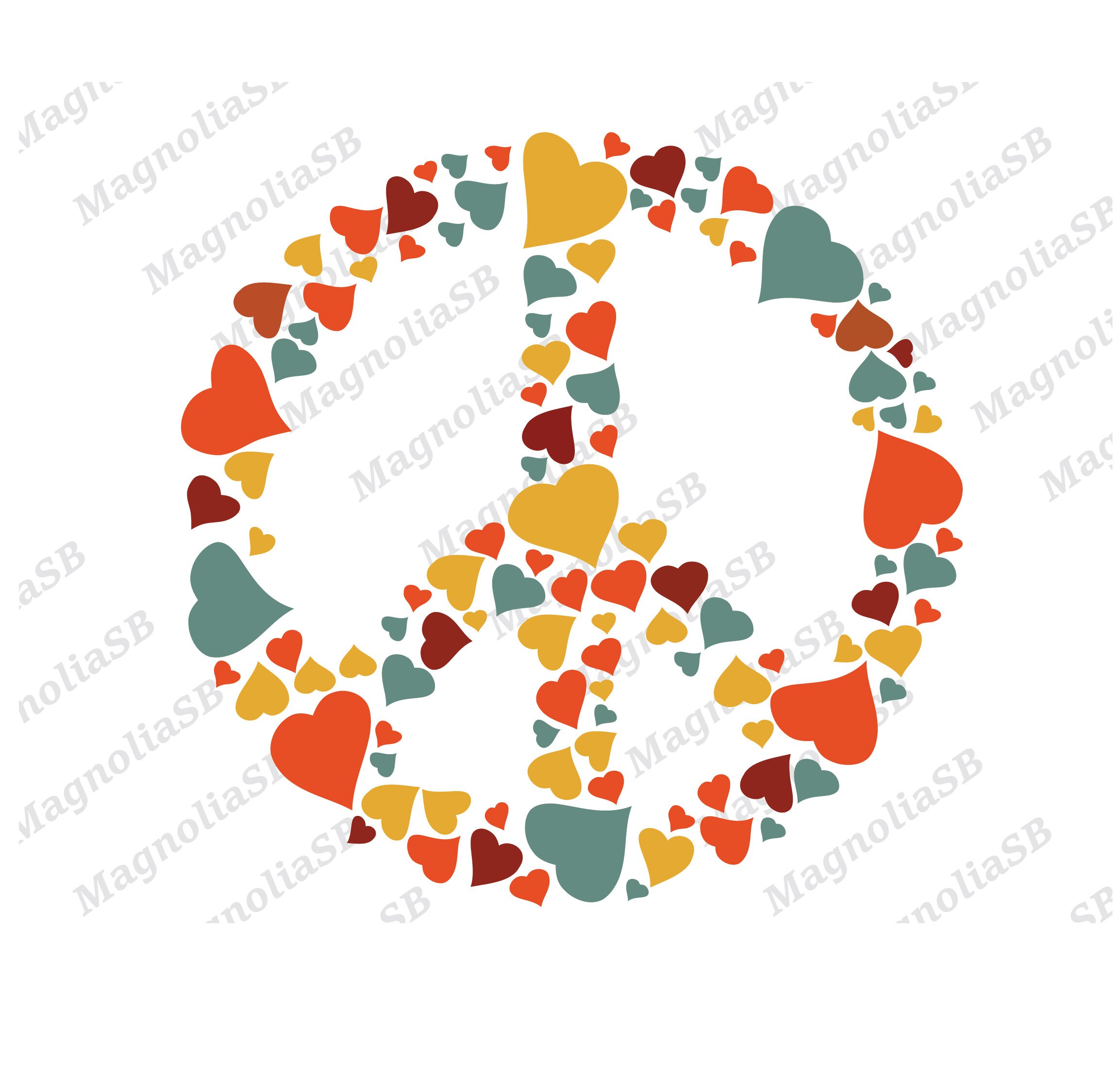 Peace Sign Svg Peace Svg Hearts Svg 70s Svg Nostalgia Svg - Etsy