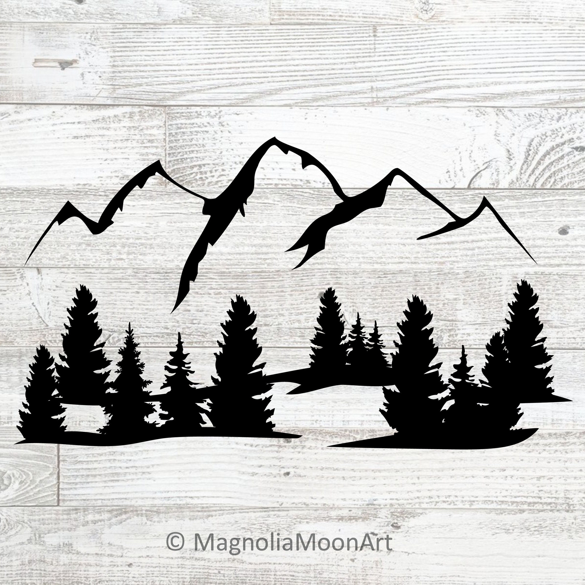 Bos Silhouet Clipart Herten In Het Bos SVG Herten In Het Bos Tekening