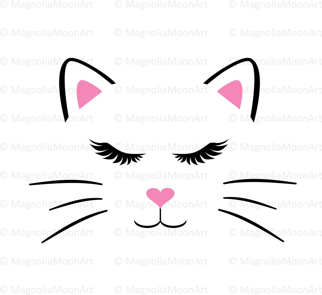 Cat Face SVG, Cut File for Cricut, Cute Kitten Face Svg, Vector, Cat ...
