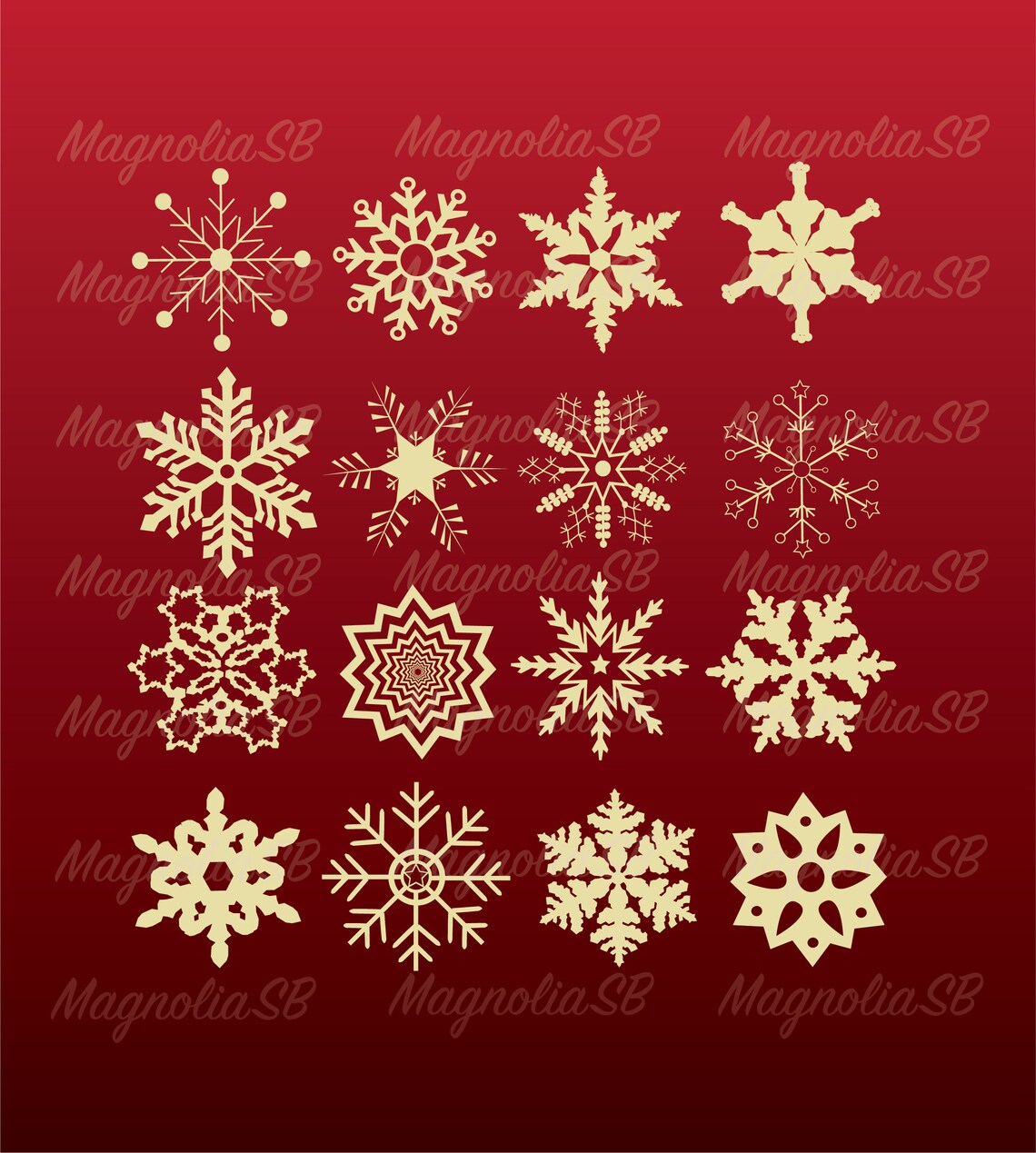 Snowflake Bundle SVG DXF Snowflake Clipart Snowflake - Etsy