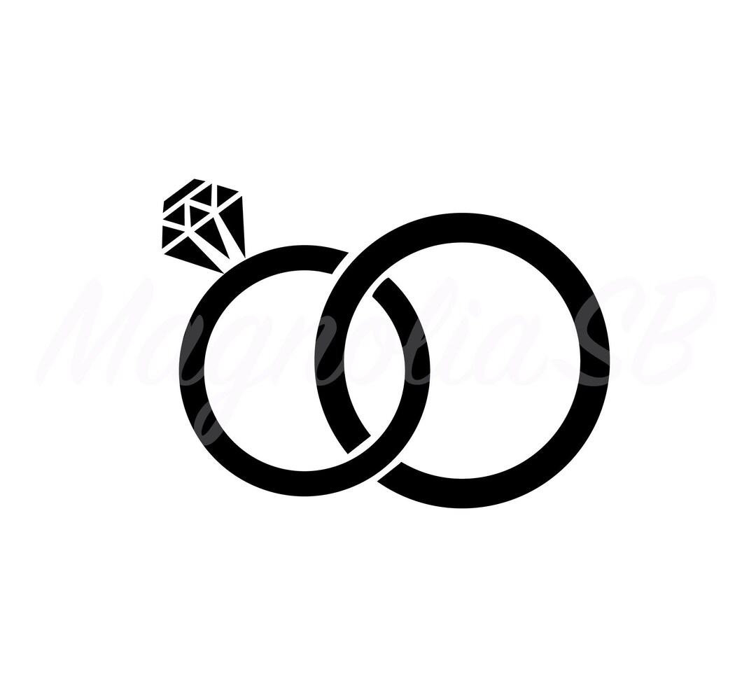 Wedding Rings SVG, Rings DXF, Wedding Rings Clipart, Ring File, Cutting ...