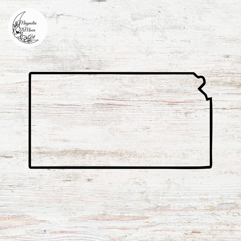Kansas Outline SVG: Laser Cut File, KS Map (digital Download) - Etsy