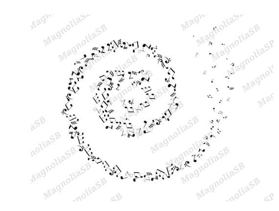 Music Notes Spiral