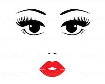 Beautiful Face Svg - Etsy