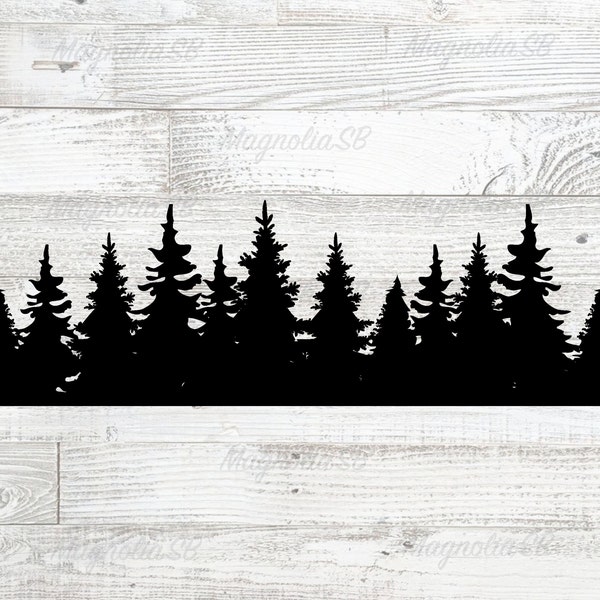Tree Line Svg - Etsy