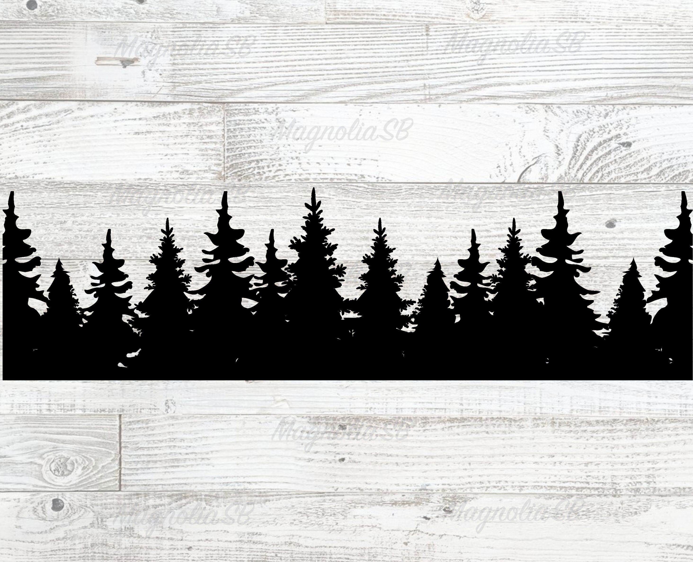 Forest SVG Tree Line Svg Cut File for Cutting Christmas - Etsy Canada