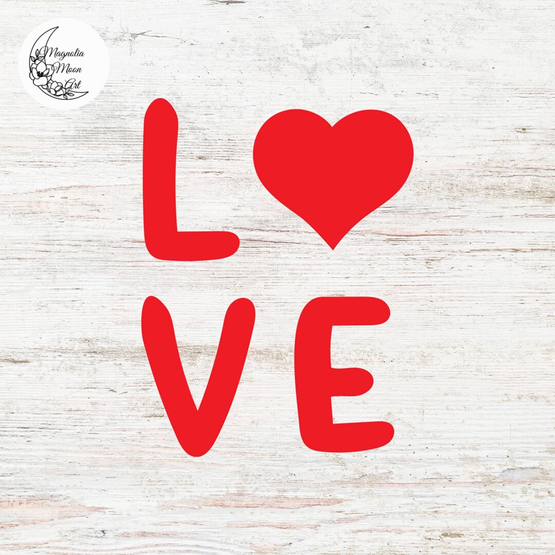 Love With Red Heart Svg File | Valentine's Day Shirt Design Svg | PNG ...