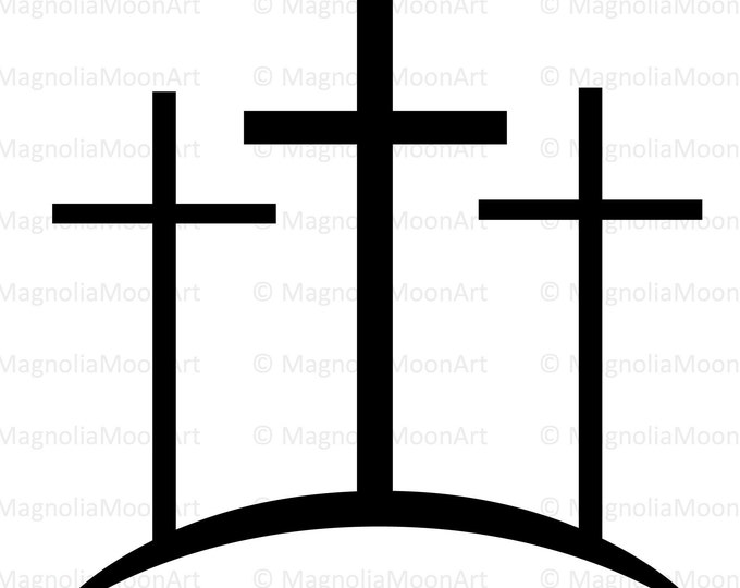 Three Crosses on A Hill SVG - Etsy Canada