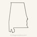 Alabama Outline SVG File | Alabama Cut File | DXF File for Laser Cut ...