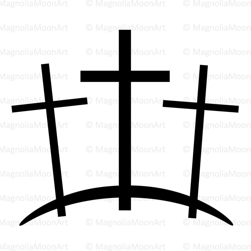 3 Crosses on a Hill Svg - Etsy