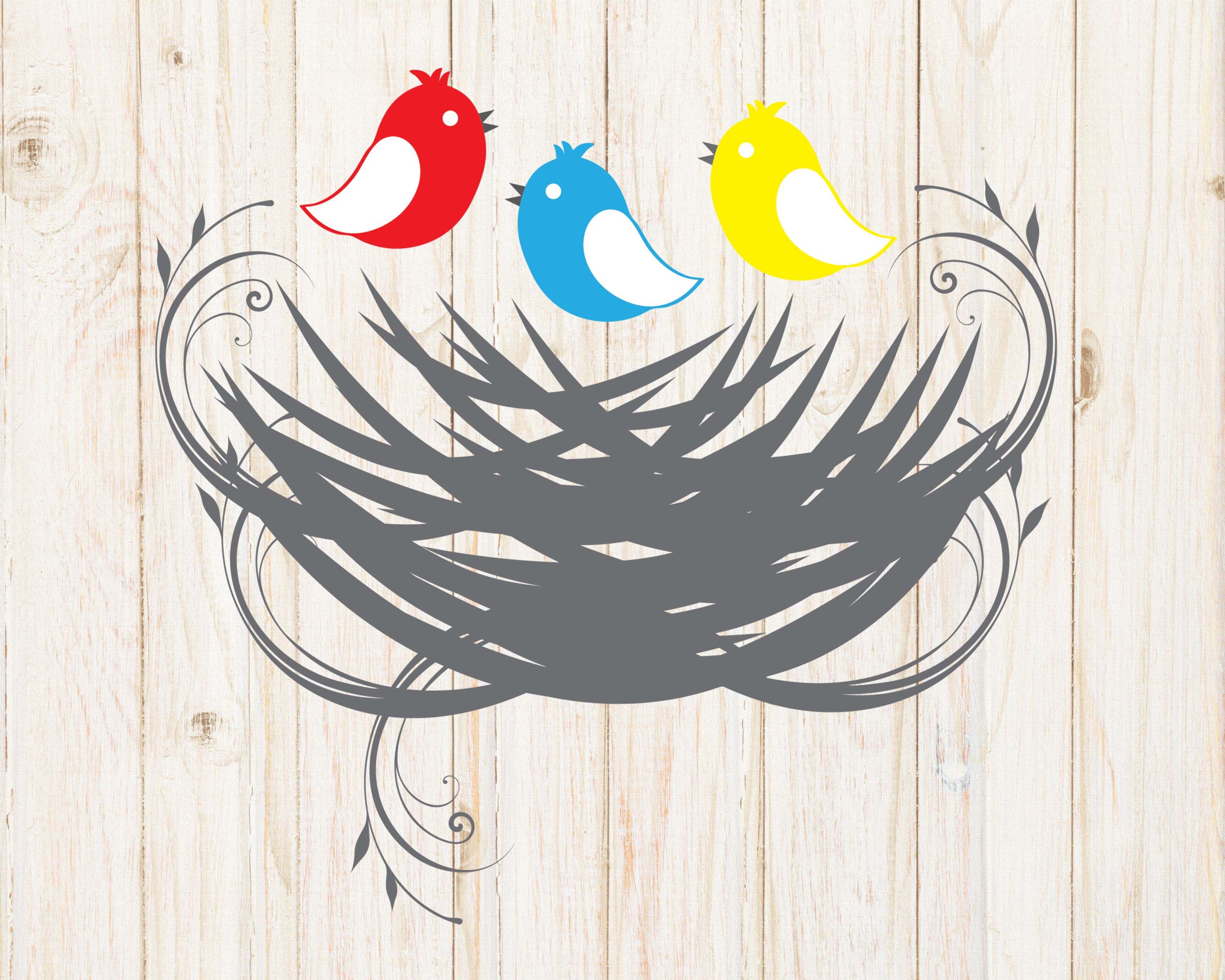 Bird Nest SVG Nest Svg Cut File for Cricut Birds in the - Etsy Canada