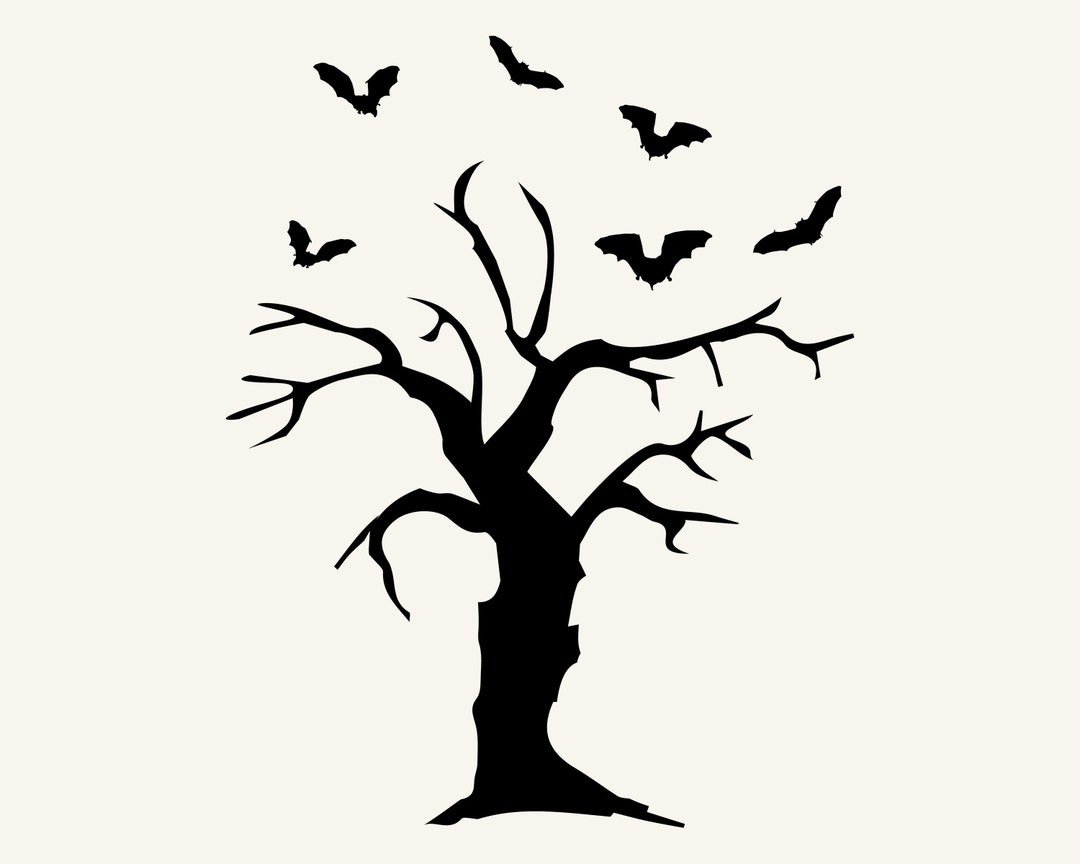 Bat Tree Svg, Tree Svg, Bats Svg, Cut File for Cricut, Dxf, PNG ...