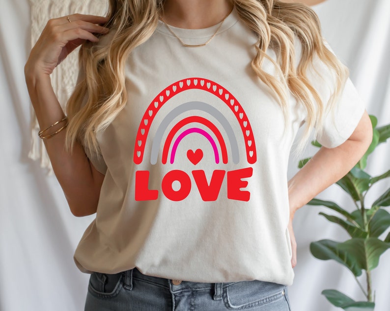 Love Rainbow Svg Valentine Rainbow Svg Cut File for Cricut - Etsy
