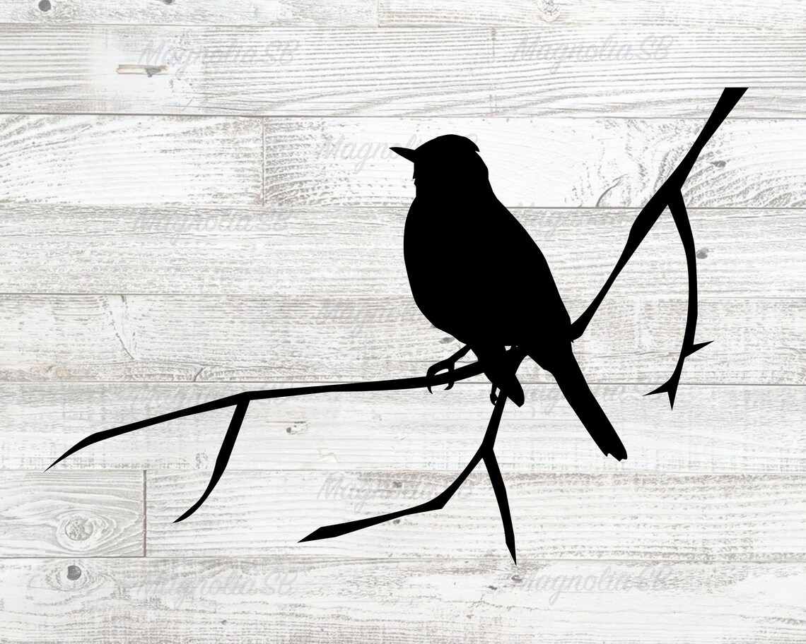 Bird on Branch Svg Bird Svg Cut File for Cricut Tree Branch - Etsy