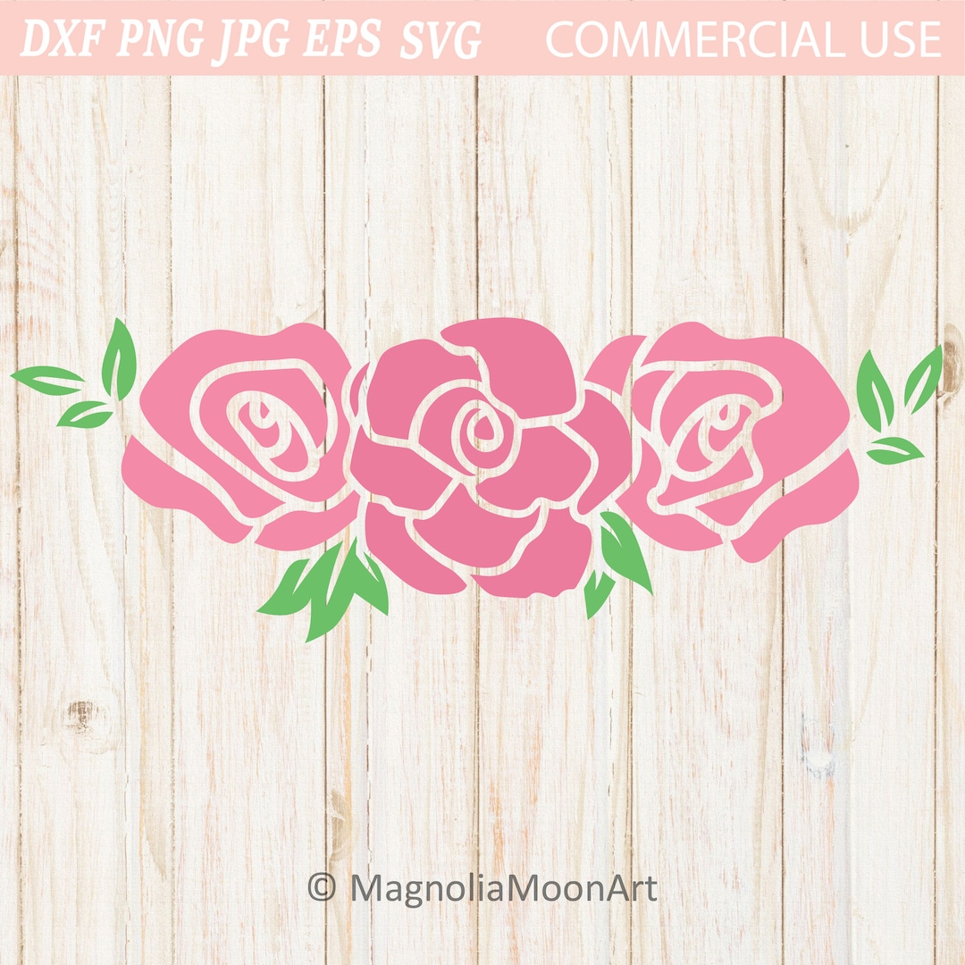 Pink Roses Svg, Rose Svg, Flower Svg, Rose PNG, Cut File for Cricut ...