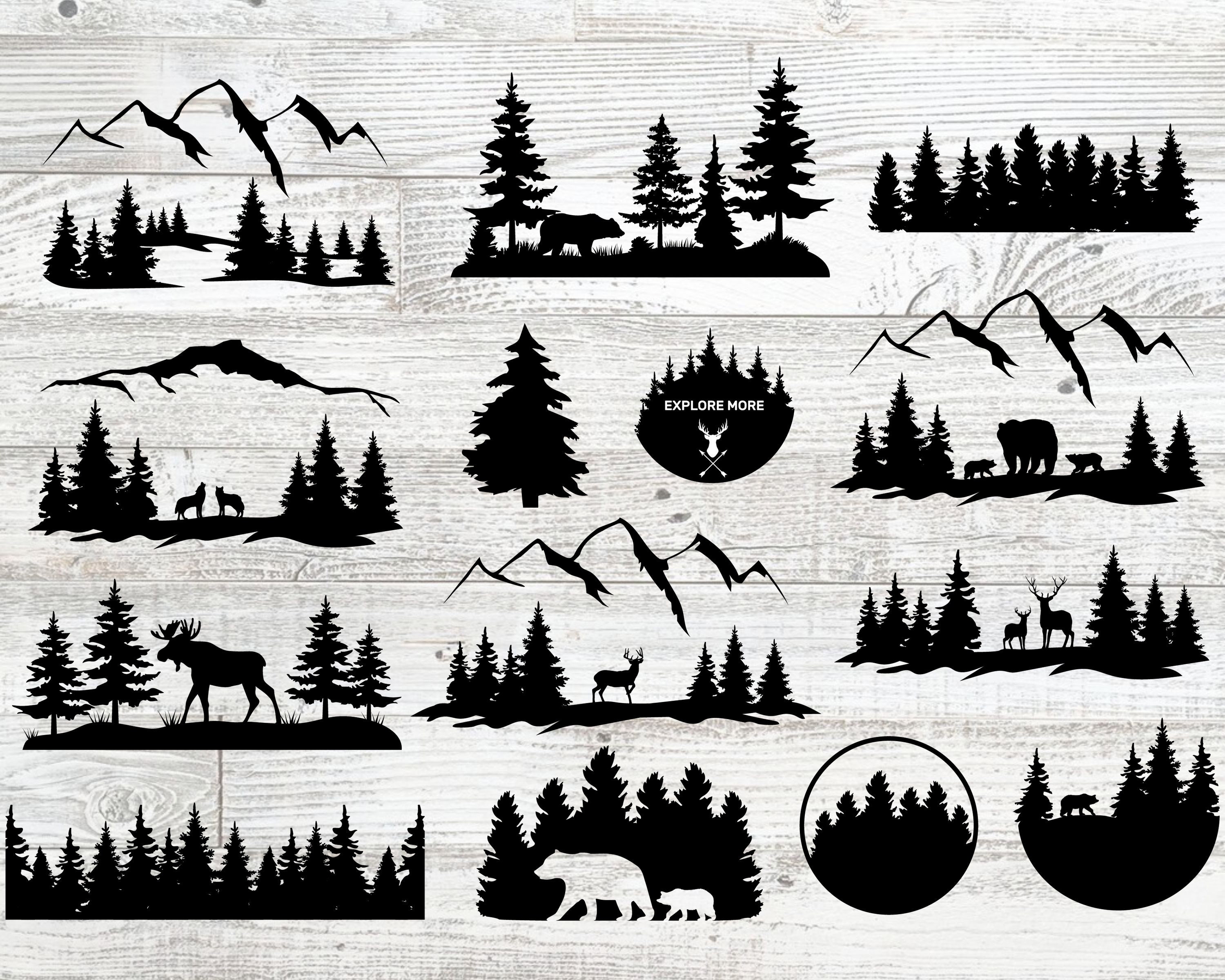 Forest Bundle Svg Forest Svg Trees Svg Cut File for Cricut - Etsy Canada