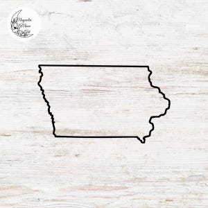 Iowa Outline SVG File | Iowa Cut File | DXF File for Laser Cut | United ...