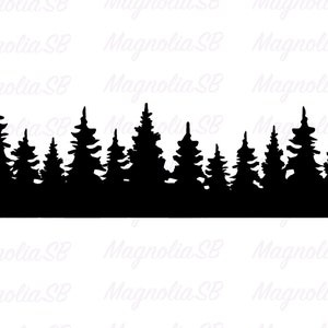Forest Line Svg Forest Svg Trees Clip Art Cut File for - Etsy