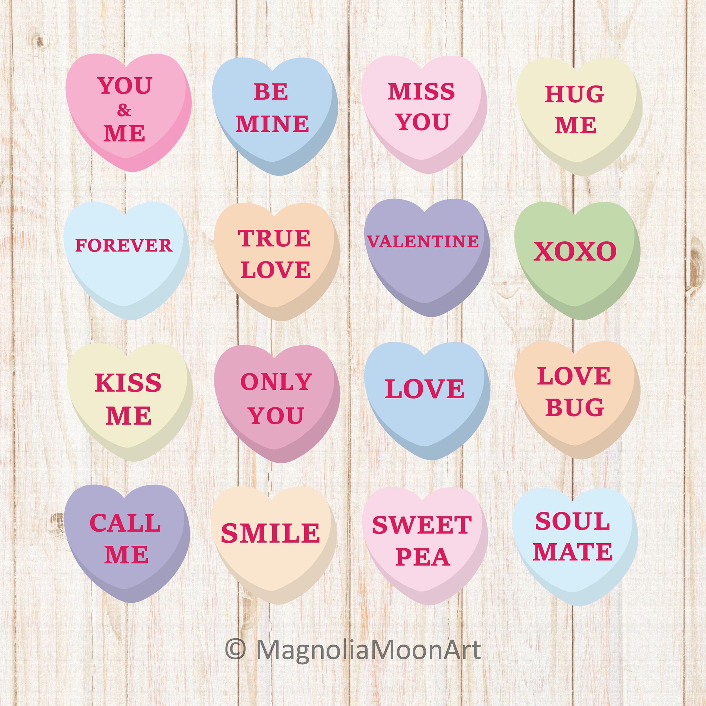 Conversation Valentine's Day Hearts Svg, Cut File for Cricut, Valentine ...