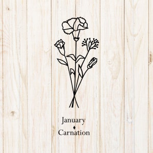 Birth Month Flower Svg, Birth Month Flower Bouquet, Cut File for Cricut ...