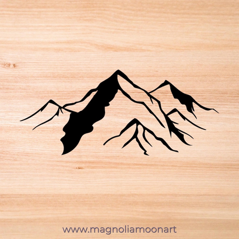 Mountain Range SVG Bundle: Forest Silhouette Clip Art (digital Download ...