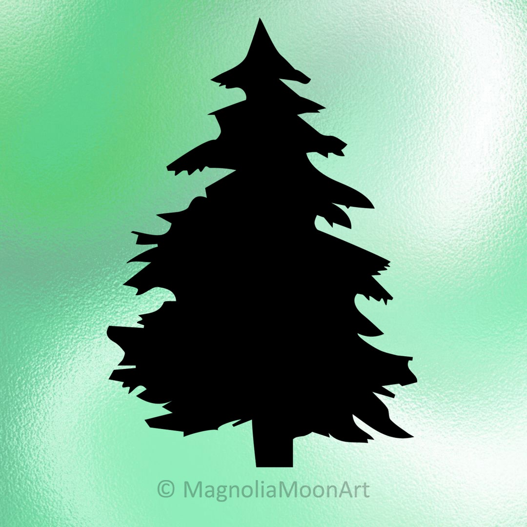 Fir Tree Svg, Tree Svg, Cut File for Cricut, Tree Dxf, Forest Svg, Tree ...