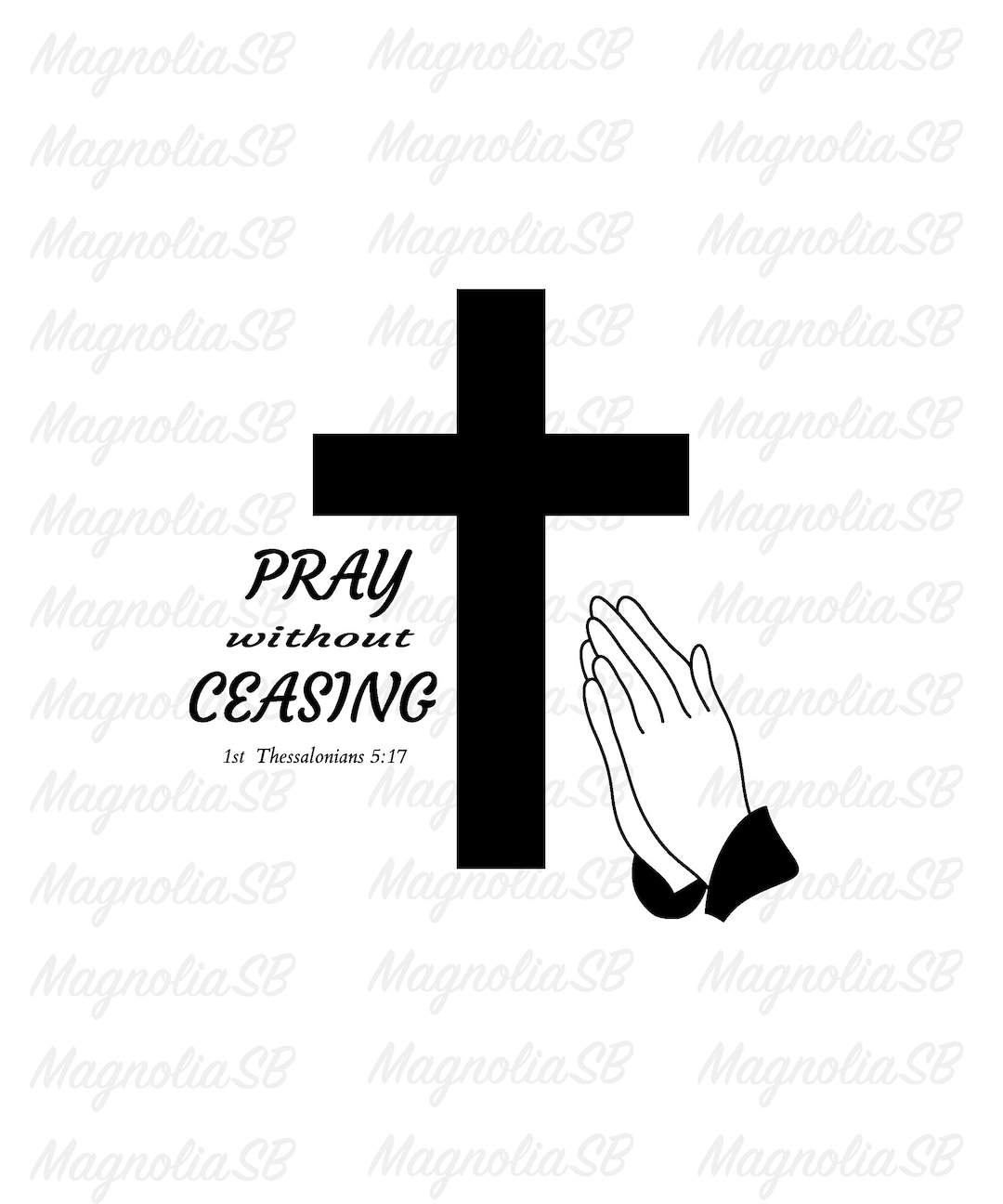 Praying Hands SVG, DXF, Praying Hand Clipart, Cutting, Vector, Cross ...