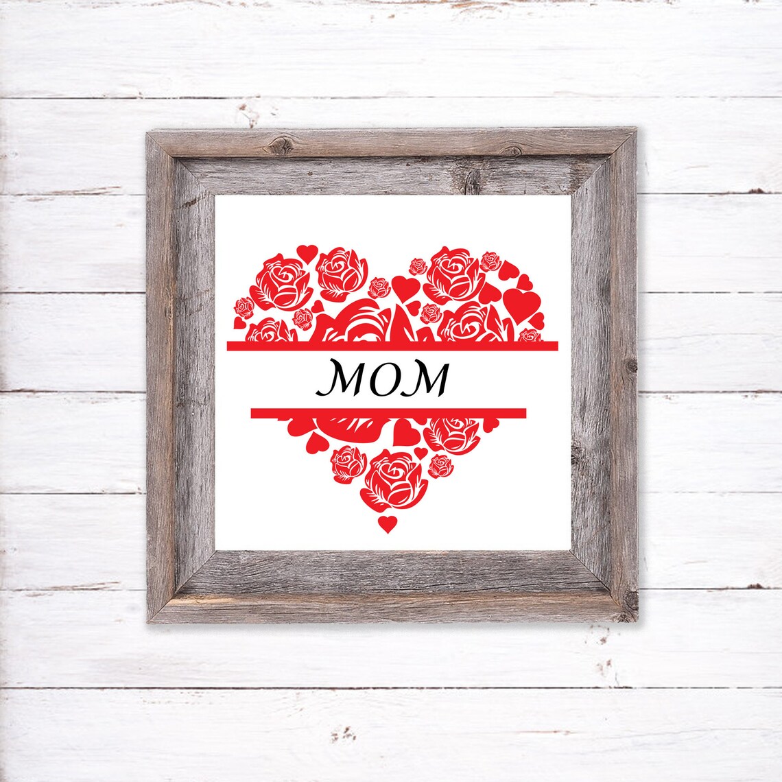 Mom Svg Floral Heart Svg Rose Svg Rose Heart Svg Cut File - Etsy